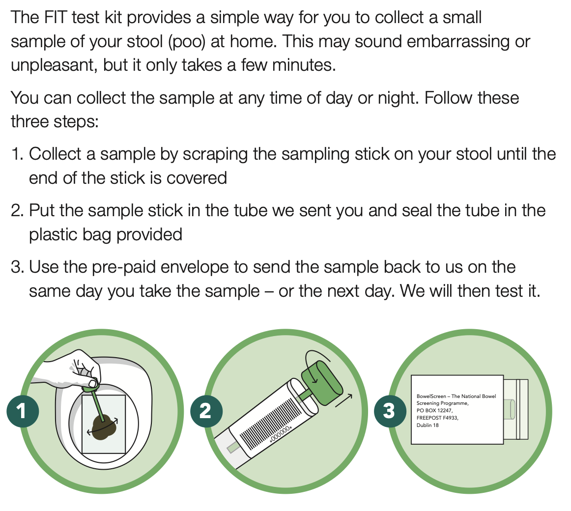 Changes in faecal haemoglobin values over sequential rounds of faecal ...