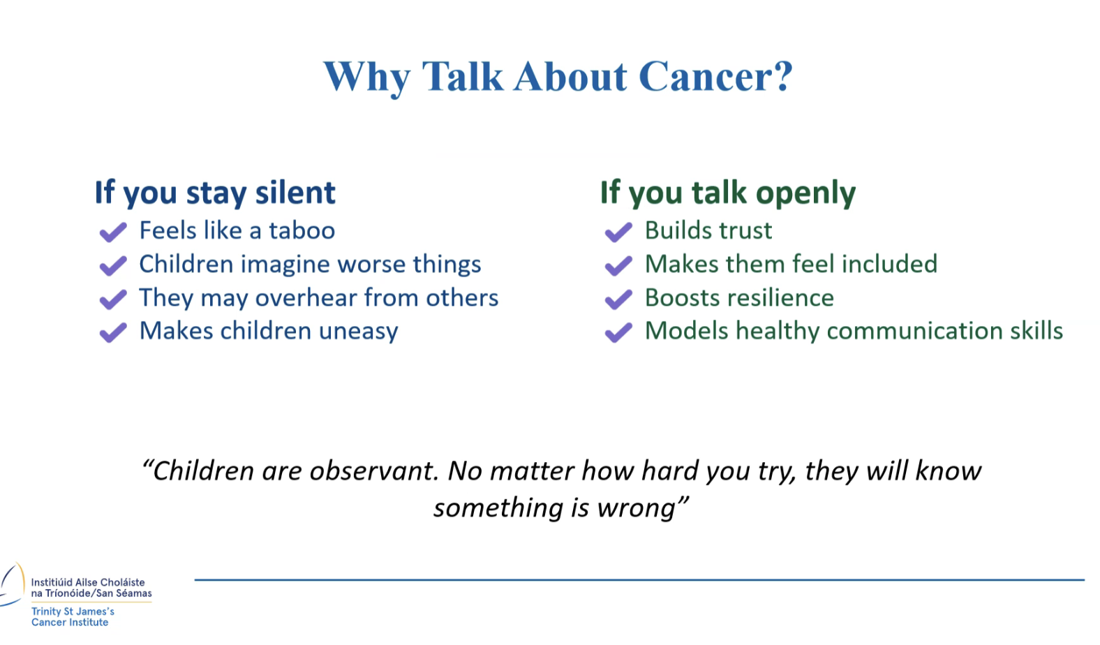 Talking to your children about Cancer – Lynch Syndrome Ireland